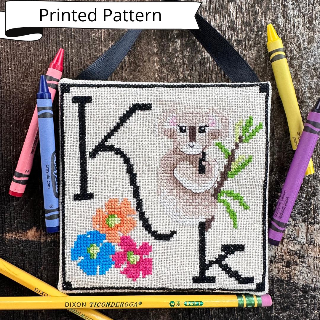 Katie Koala - Animal Alphabet Series - Printed Version - Counted Cross ...
