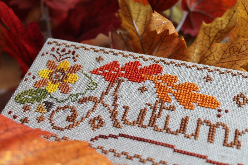 Autumn Fling - Printed Counted Cross Stitch Pattern - Etsy