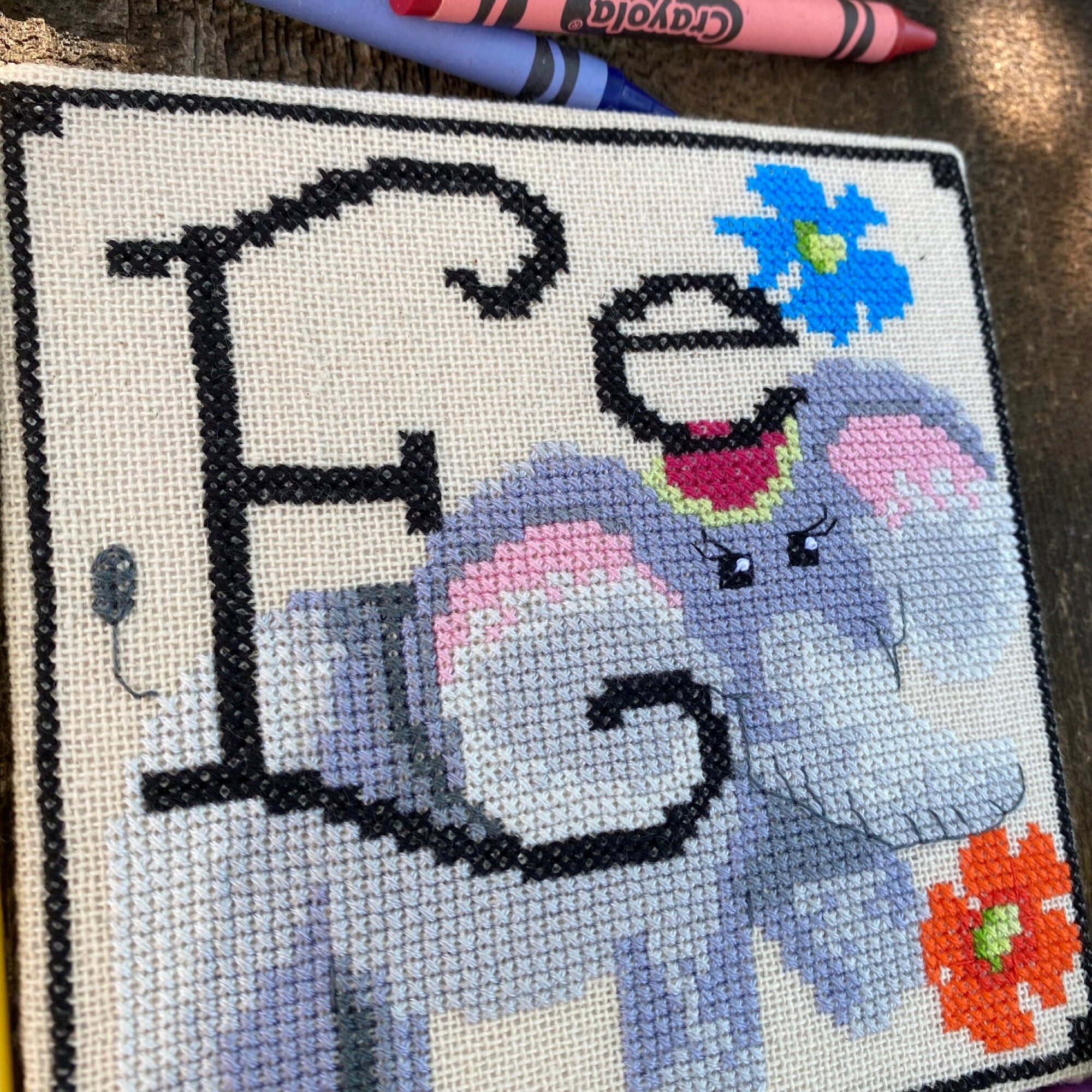 Ellie Elephant -animal Alphabet Series - Printed Version -counted Cross ...