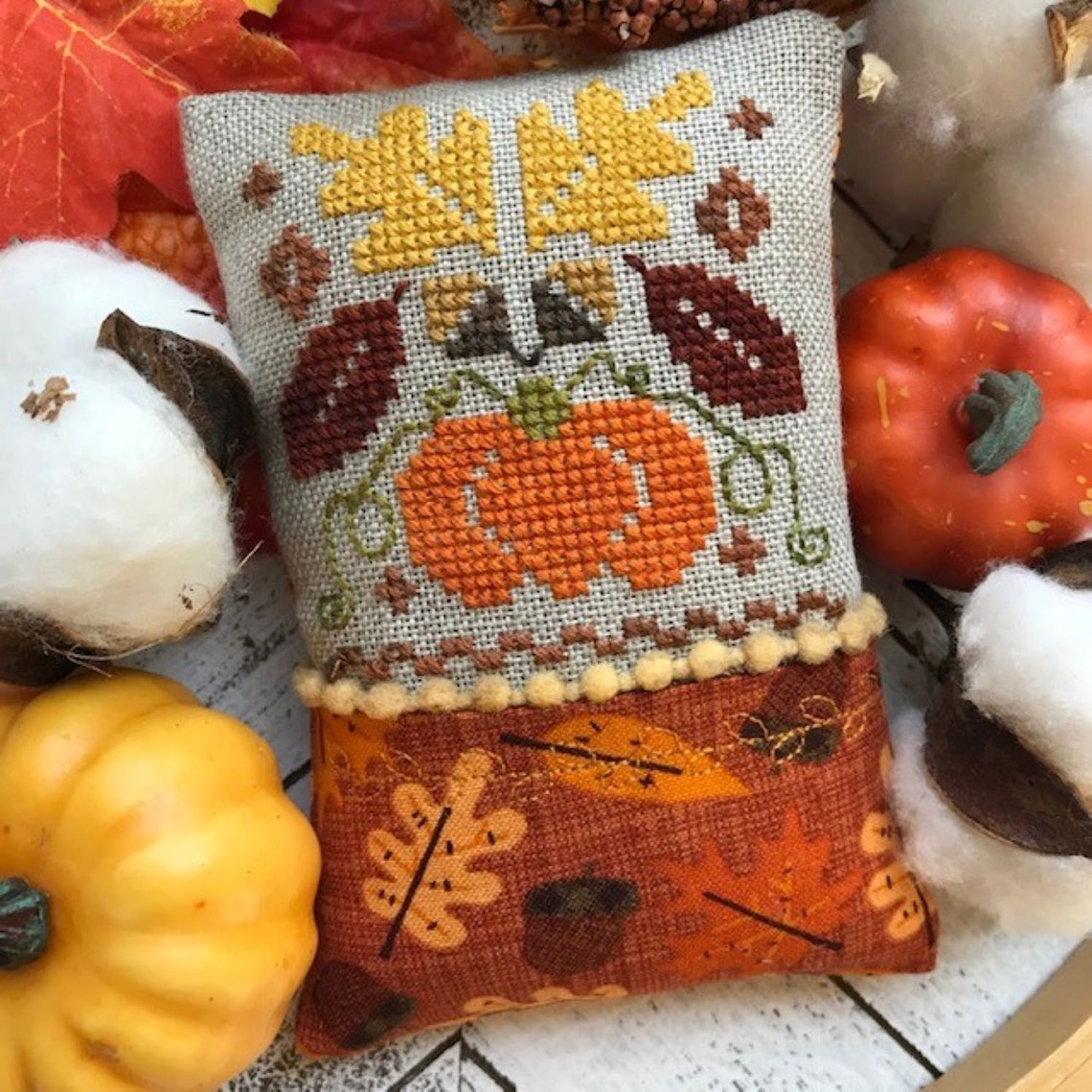 October Little Fall Fling - Printed Counted Cross Stitch Pattern - Etsy