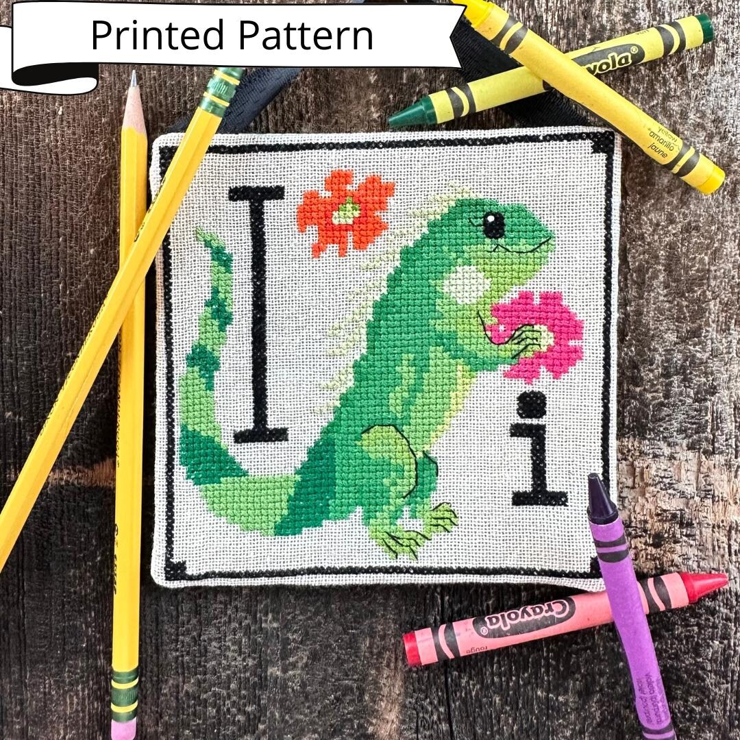Isaac Iguana - Animal Alphabet Series - Printed Version - Counted Cross ...