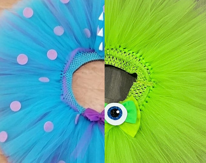 Monsters Running Tutu Costume. Big Blue Monster, Little Green Monster ...