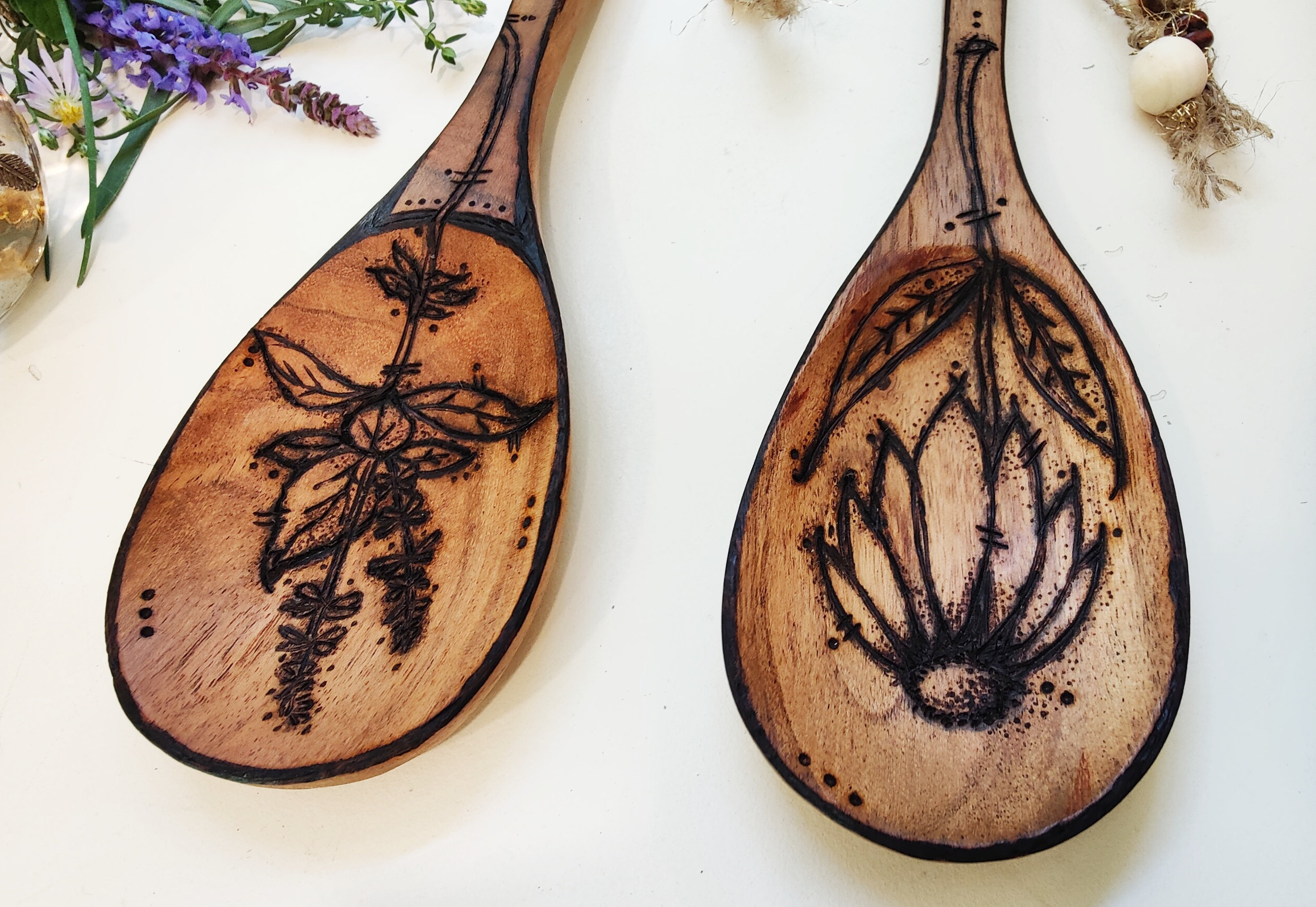 Witches Wooden Spoon, Kitchen Witch, Cooking Spoon, Green Witch, Witchy ...