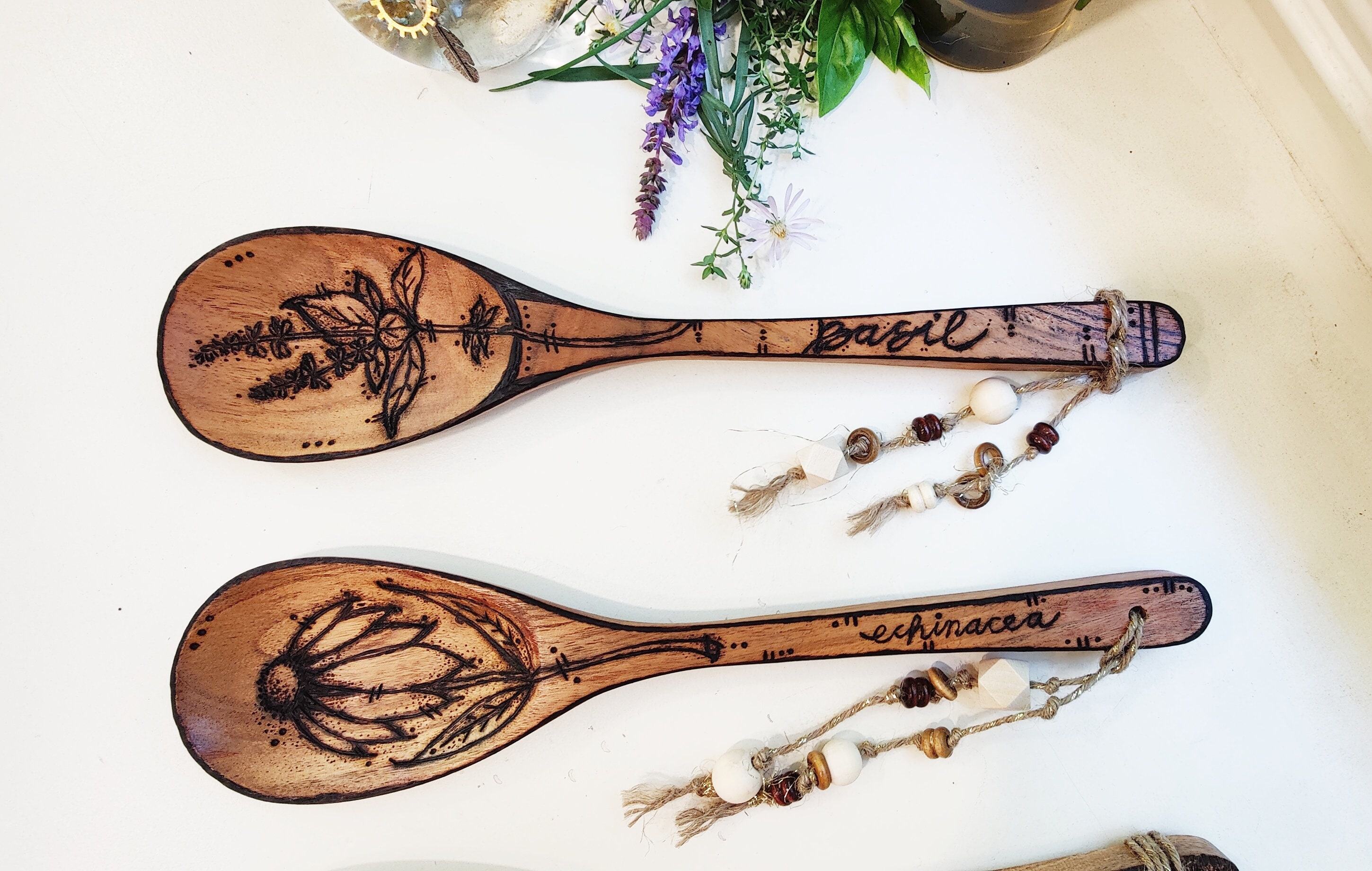 Witches Wooden Spoon, Kitchen Witch, Cooking Spoon, Green Witch, Witchy ...