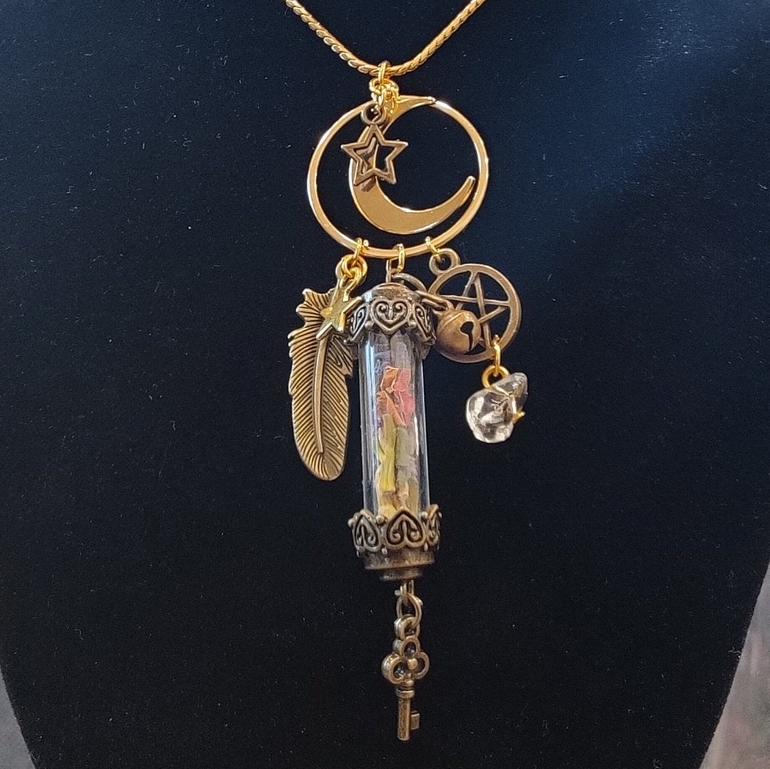 Vial Amulet Necklace for Transformation, Love, Enlightenment-talisman ...