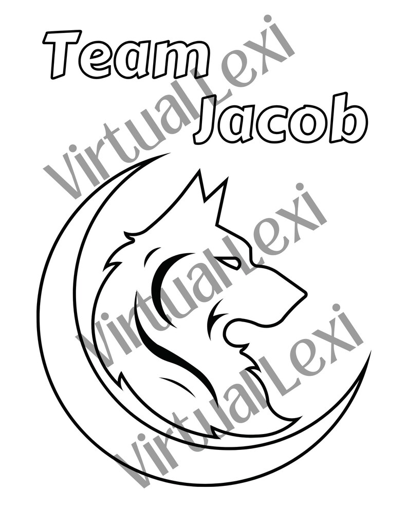 Vampire Movie Coloring Pages | Team Edward, Team Jacob (digital ...