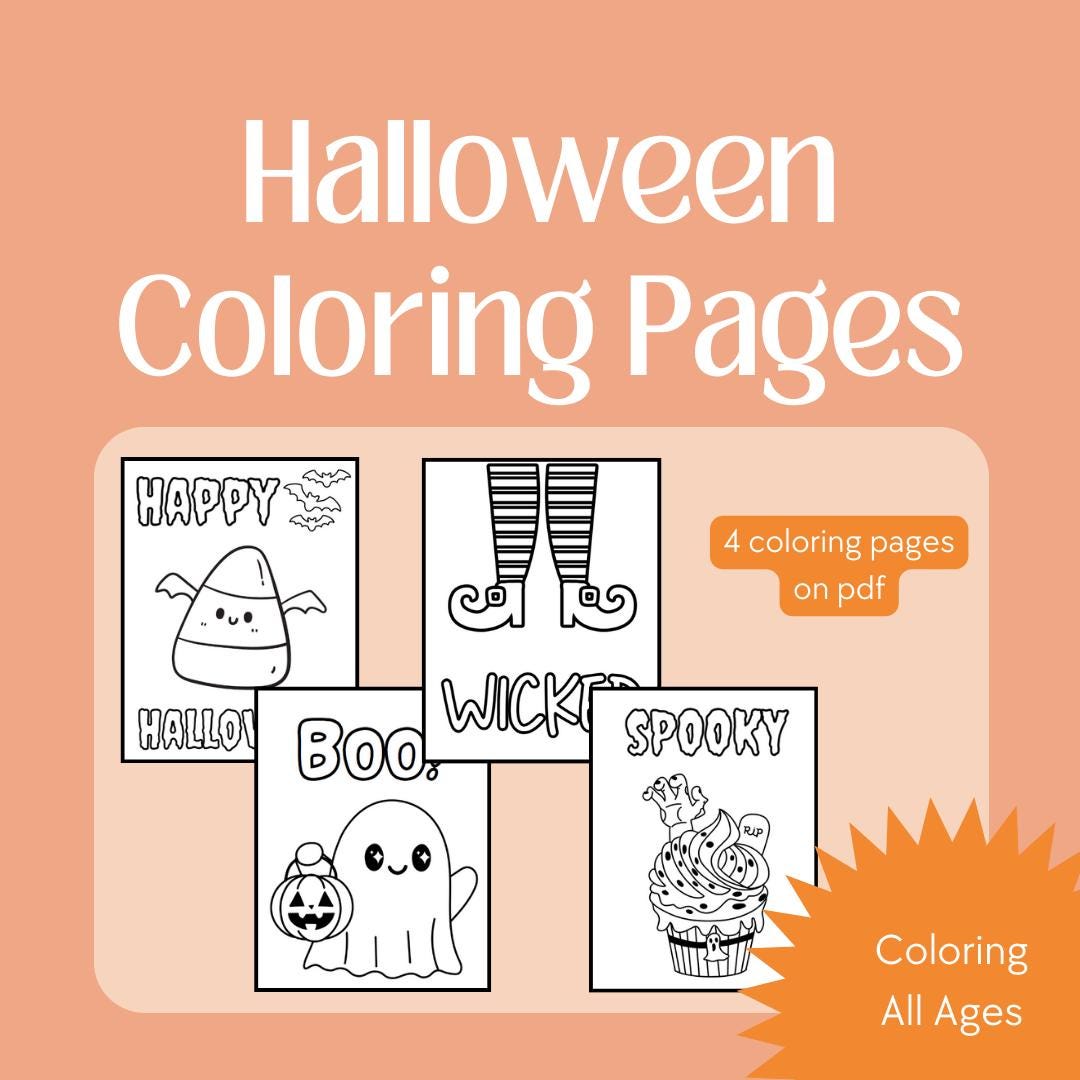 Spooktacular Halloween Coloring Pages - Etsy Canada