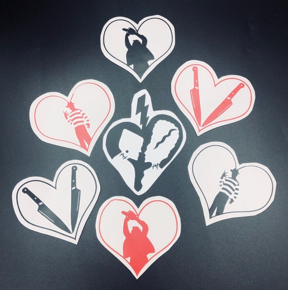 Horror Heart Decals | Etsy