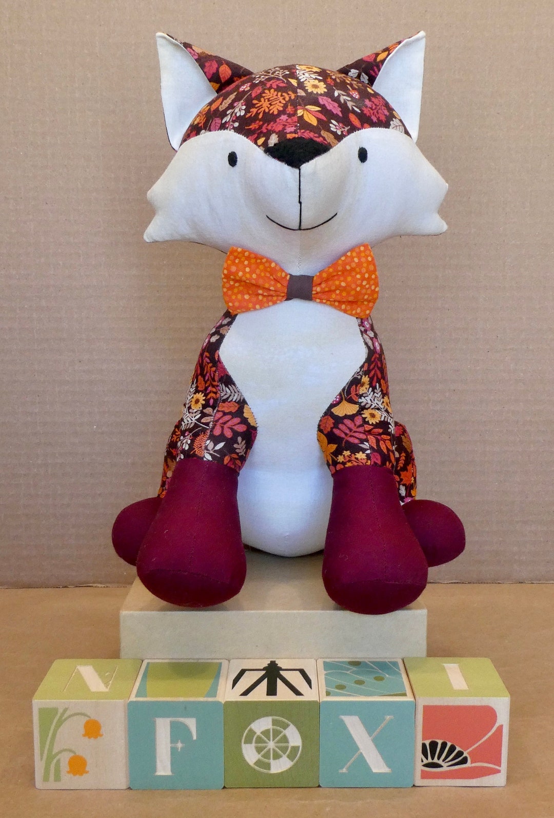 Fox Stuffed Toy in Autumnal Colors - Etsy