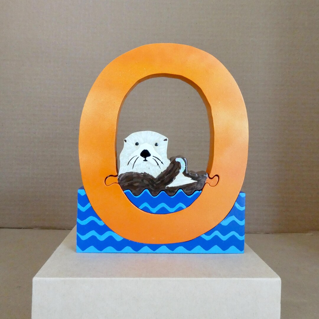 O is for Otter Wooden Puzzle - Etsy