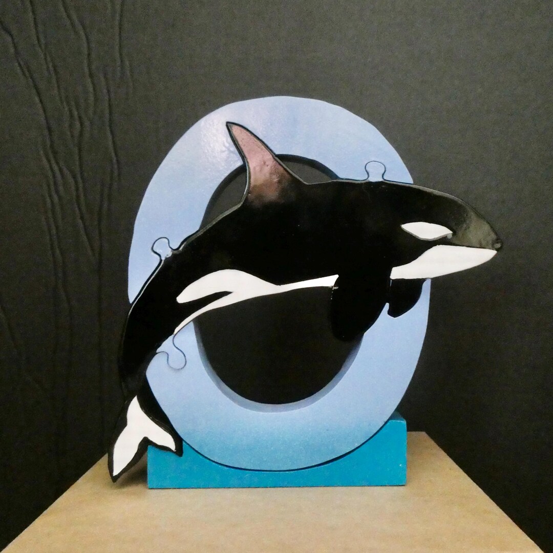 O is for Orca (killer Whale) Wooden Puzzle - Etsy