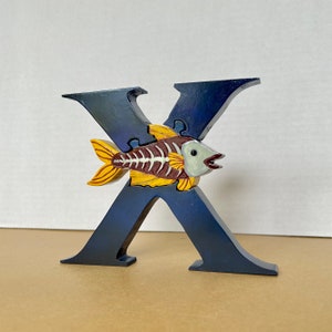 X is for X-ray Fish Wooden Puzzle glow-in-the Dark - Etsy