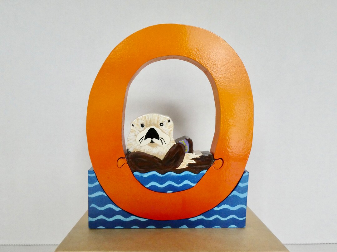 O is for Otter Wooden Puzzle - Etsy