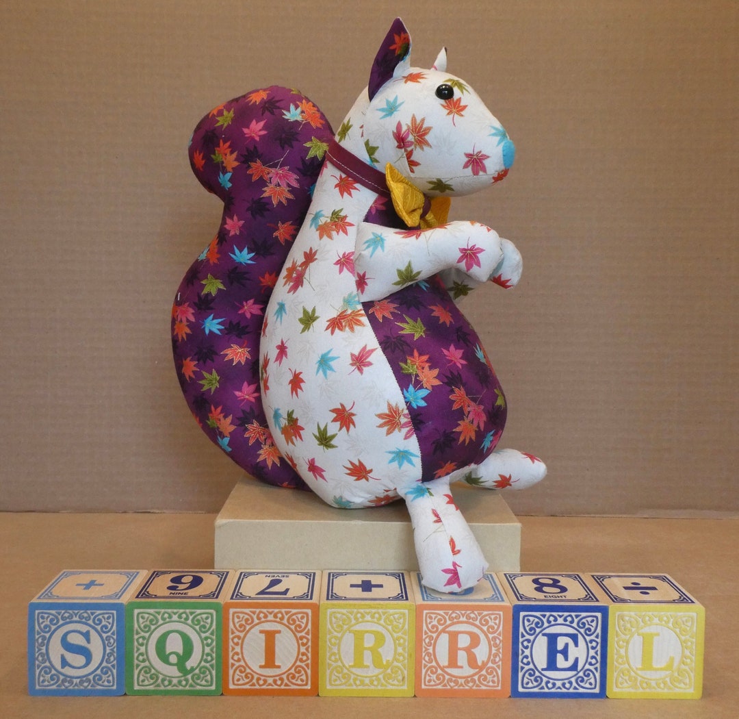 Squirrel Stuffed Toy in Japanese Maple Leaves - Etsy