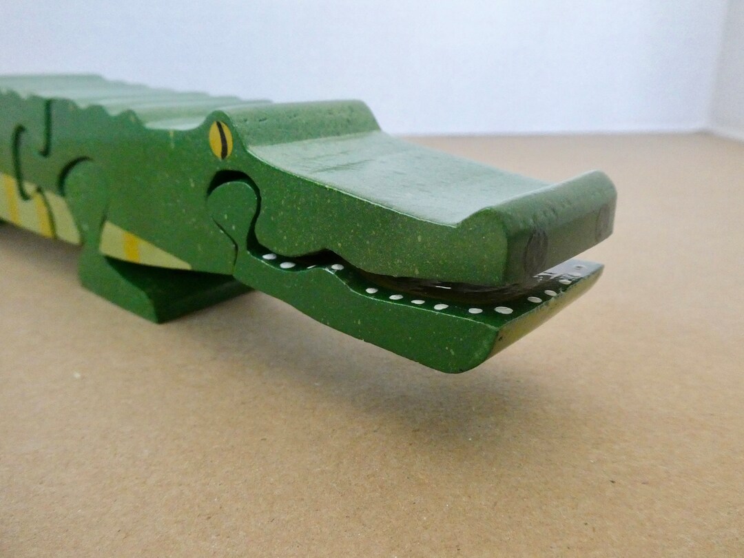 Alligator Wooden Puzzle - Etsy