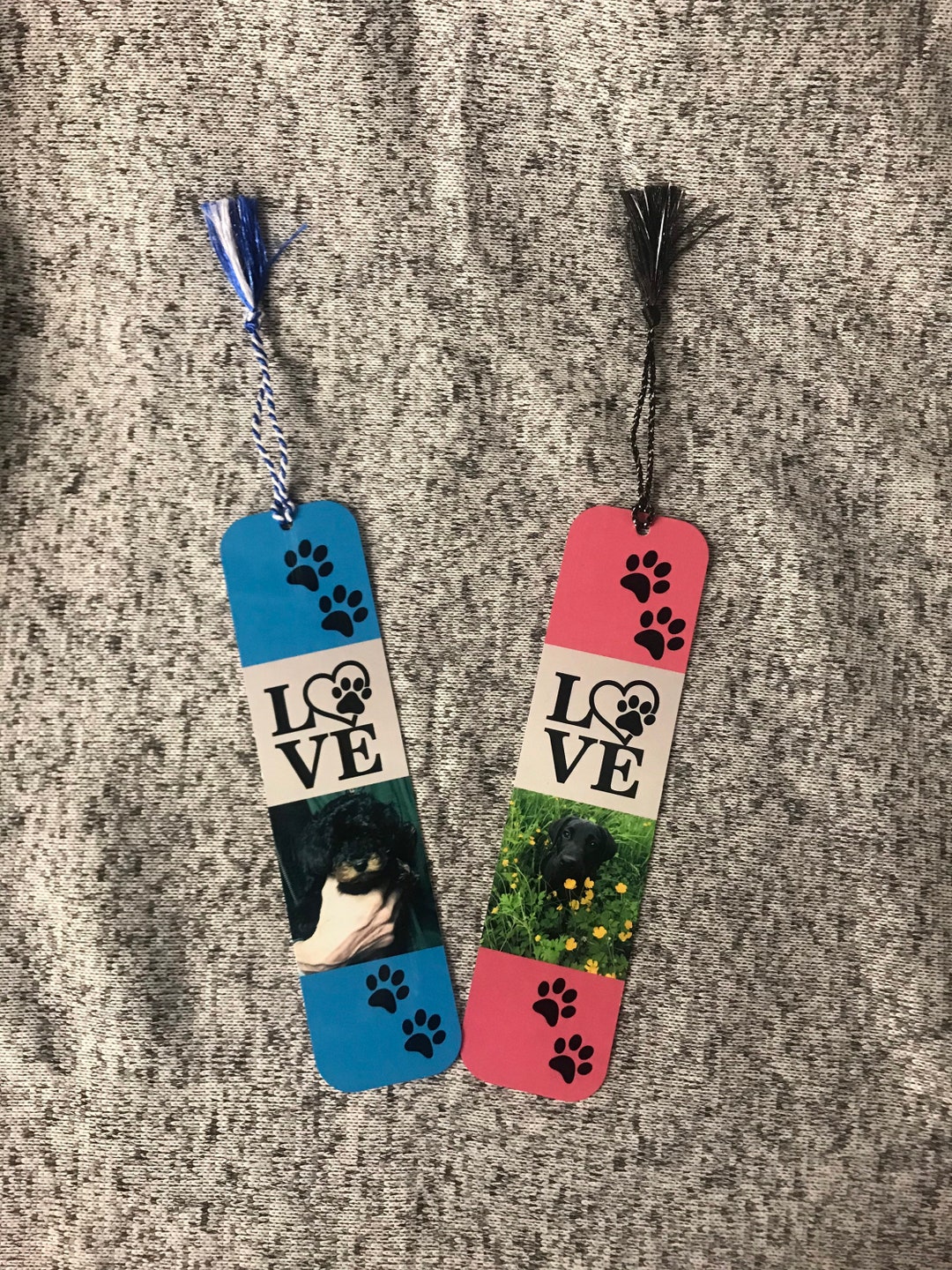 Personalized Paw Print Bookmark, Custom Bookmark, Photo Bookmark, Metal ...