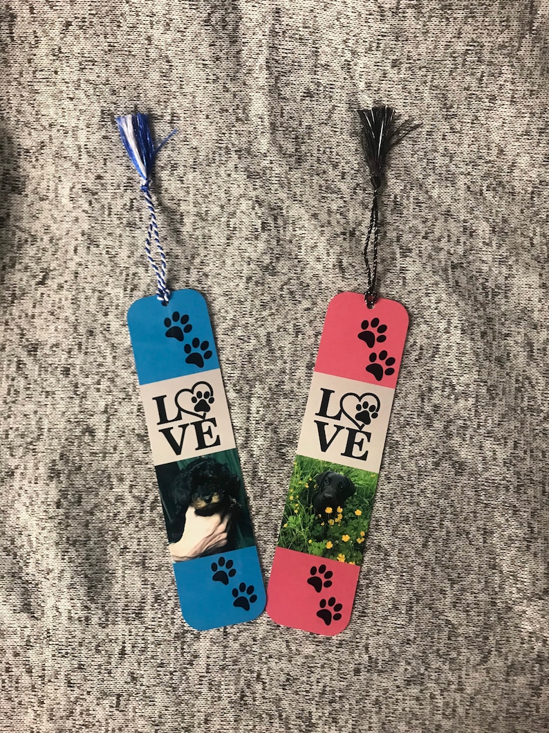 Personalized Paw Print Bookmark Custom Bookmark Photo - Etsy