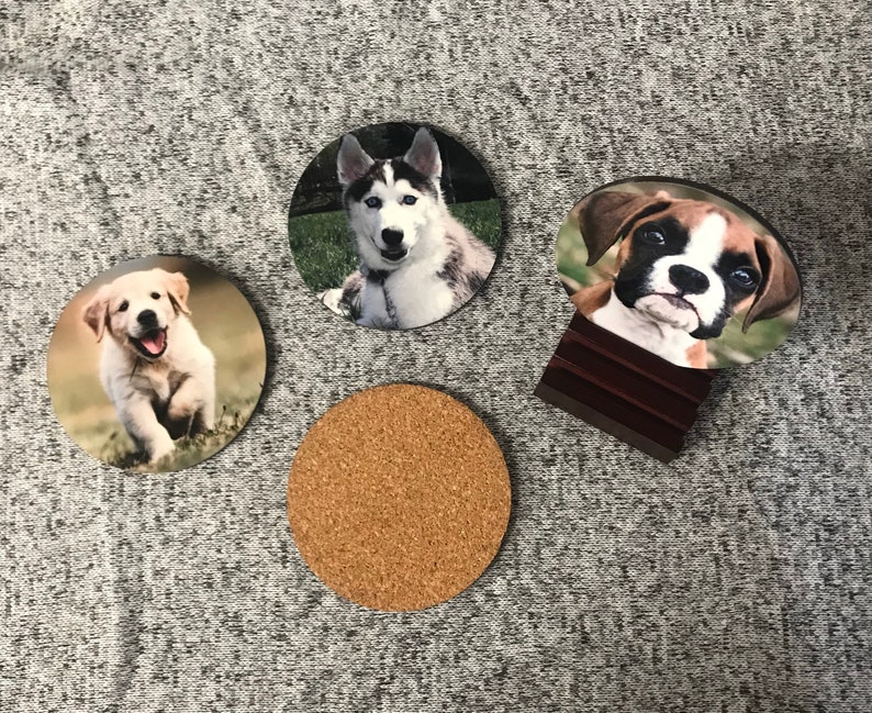 Personalized Photo Coaster, Custom Photo Coaster, Set of 4, Pet ...