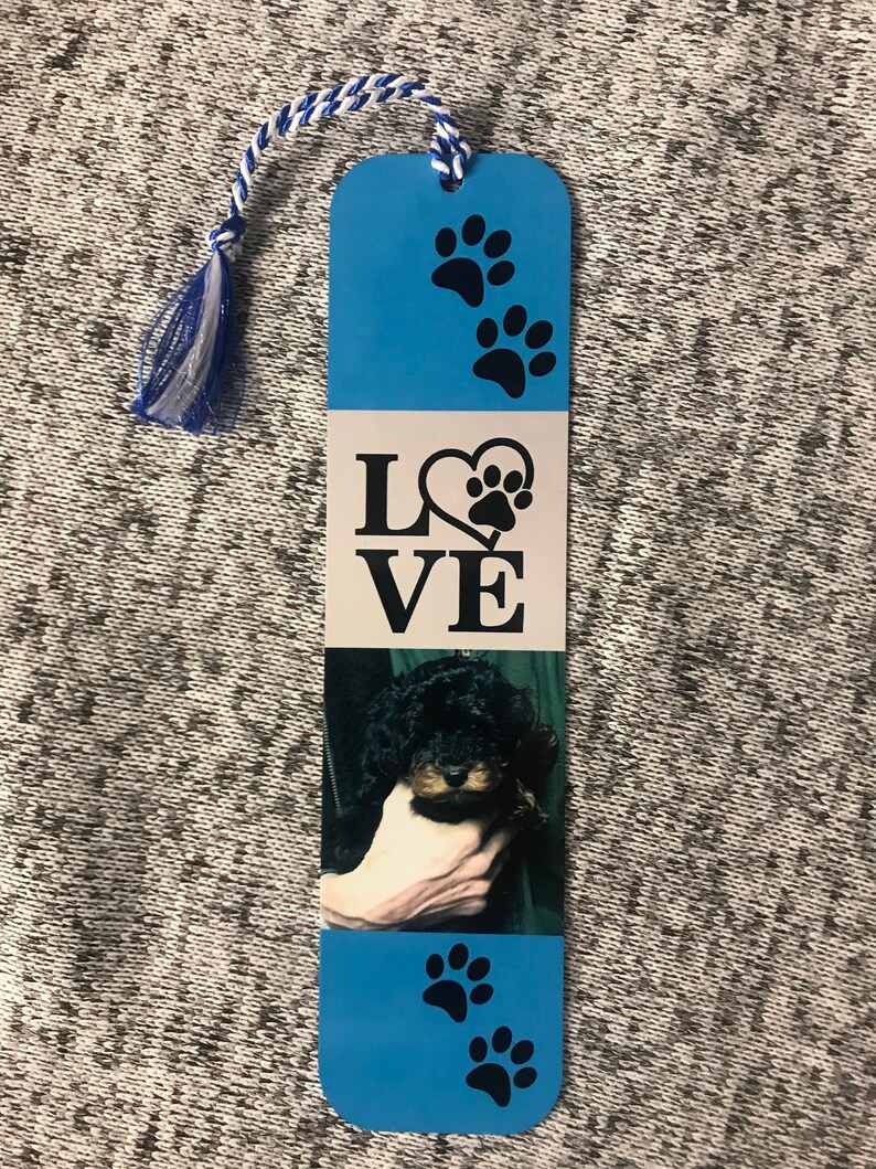 Personalized Paw Print Bookmark Custom Bookmark Photo - Etsy