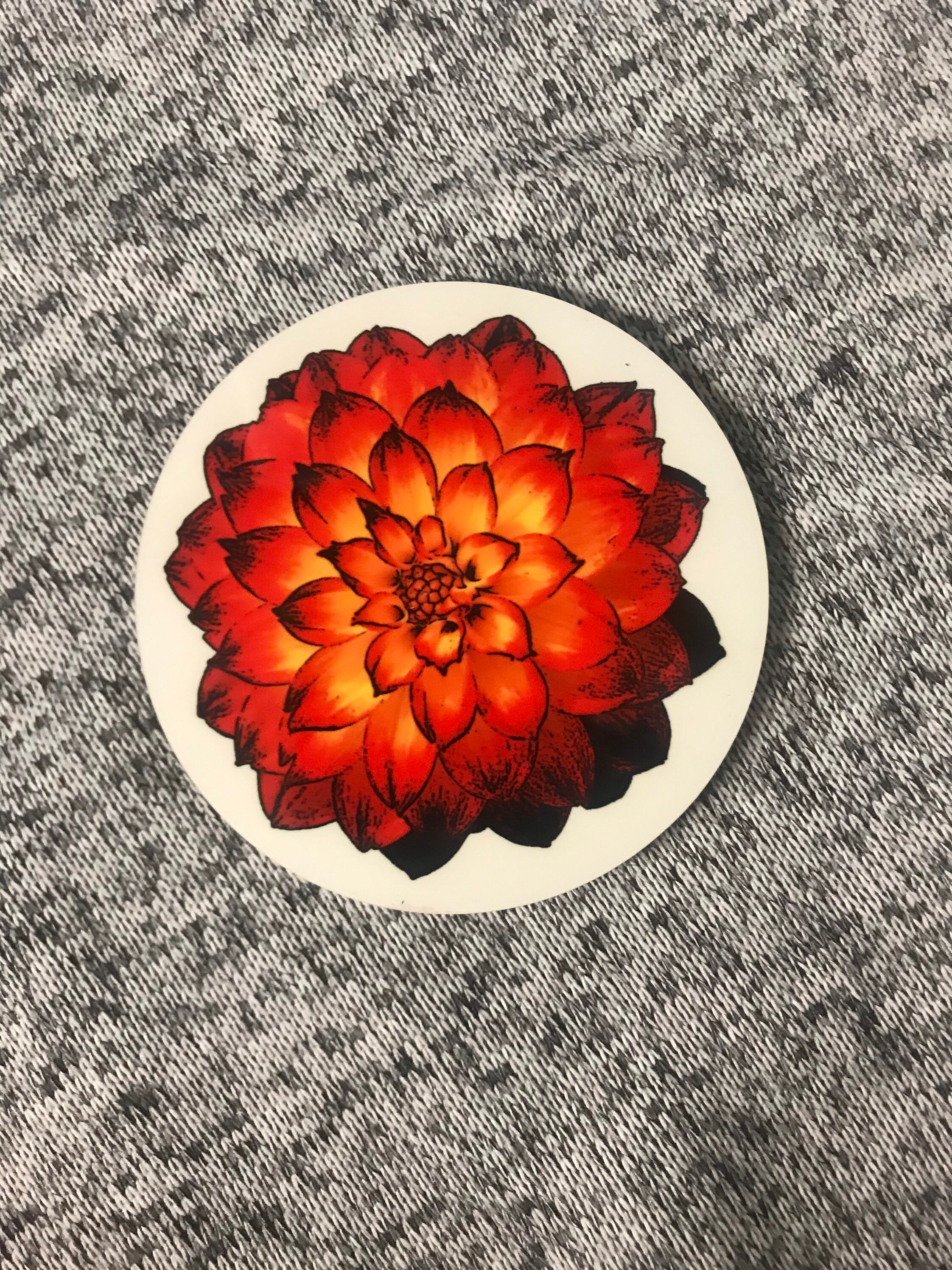 Flower Coasters Set of 4 Coasters Coasters With Stand Free - Etsy