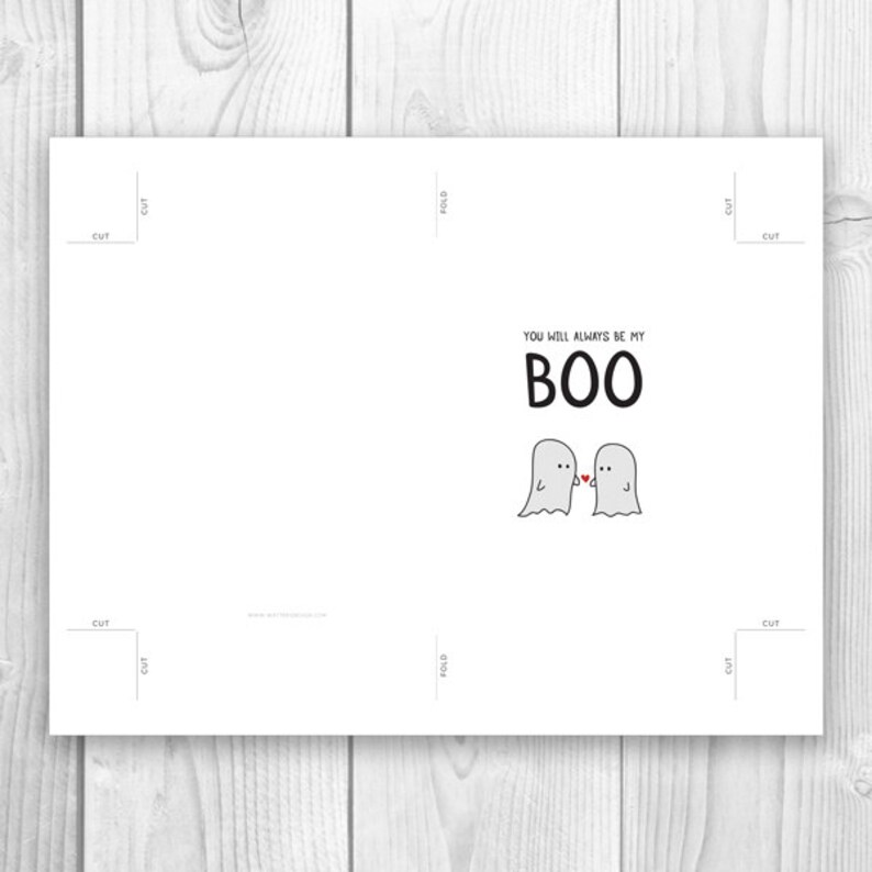 Halloween Greeting Card - You Will Always Be My BOO - Ghosts in Love - Etsy