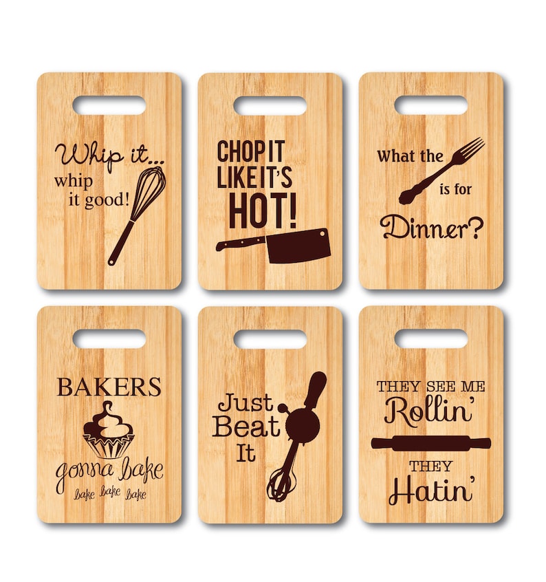 Funny Music Pun Kitchen Utensil Cutting Boards - SET of 6 - Etsy