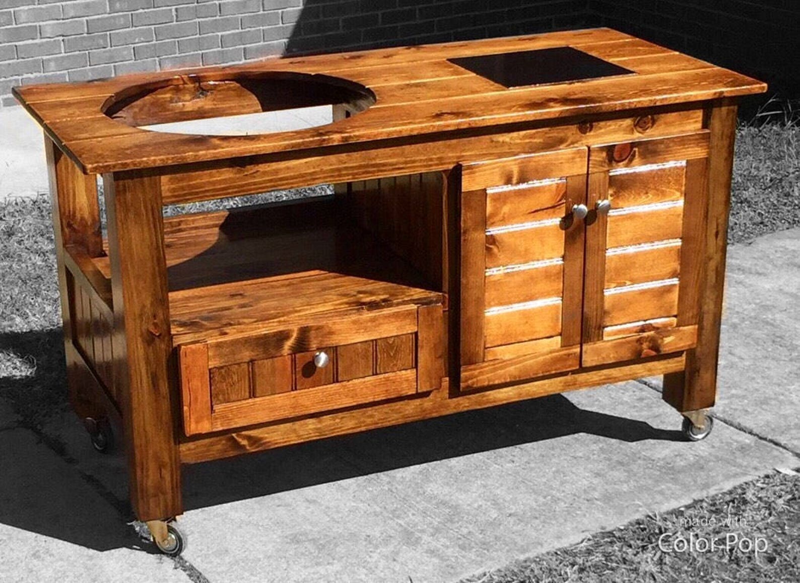 Custom Big Green Egg Table free Shipping for Some Areas - Etsy