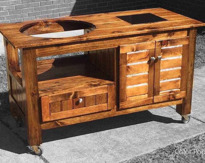 Custom Grill Table (big Green Egg, Kamado Joe, Primo Grill) - Etsy