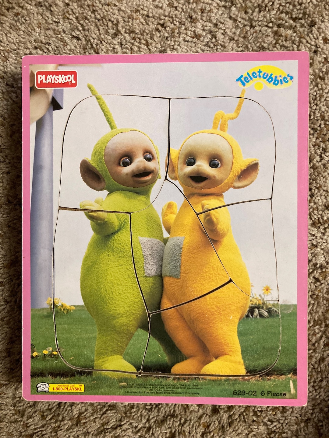 90s Vintage Playskool Teletubbies Children’s Wood Frame Tray Puzzle - Etsy