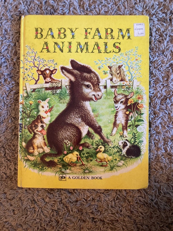 1959 Baby Farm Animal BIG Golden Book | Etsy