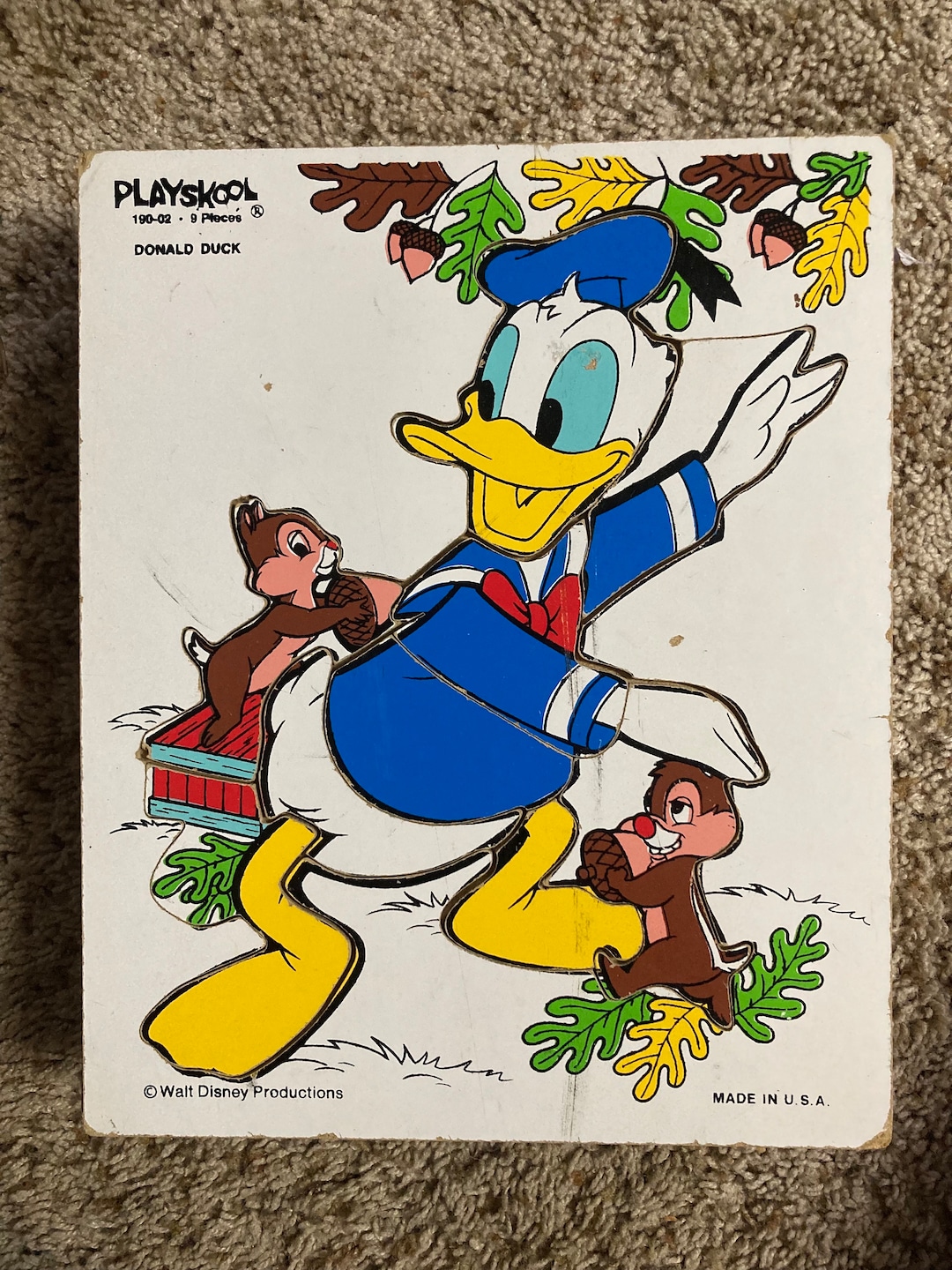 Disney Playskool Donald Duck Children’s Frame Tray Puzzle - Etsy
