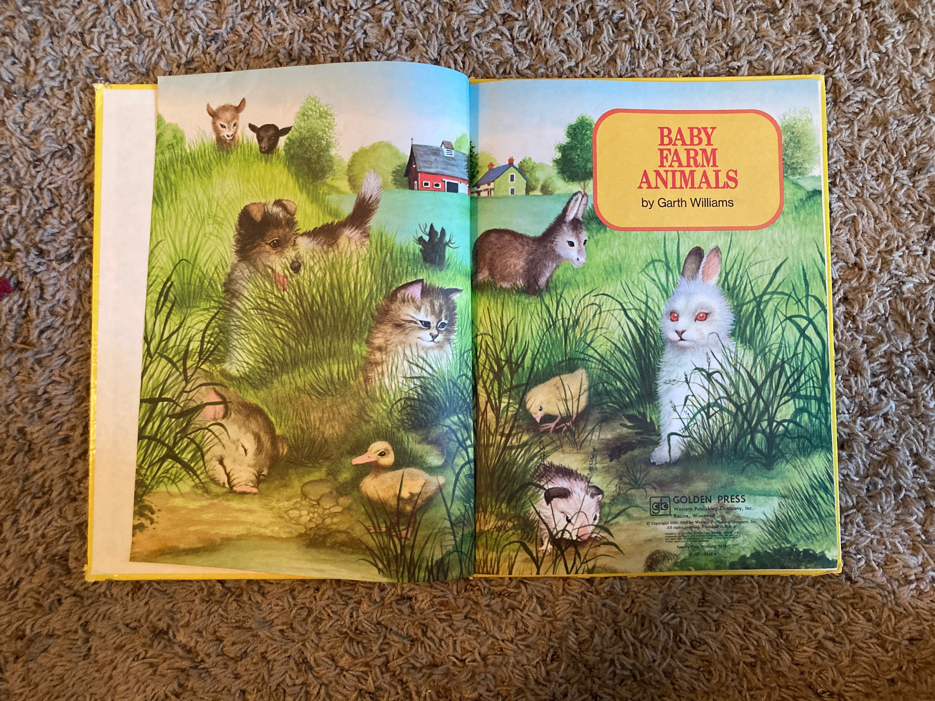 1959 Baby Farm Animal BIG Golden Book - Etsy