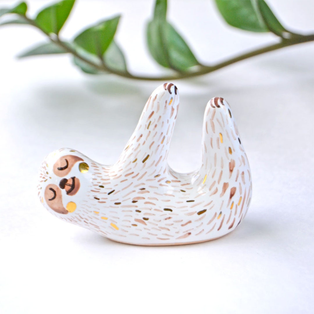 Sloth Ring Holder, Sloth Figurine, Sloth Gift Idea, Animal Figurine ...
