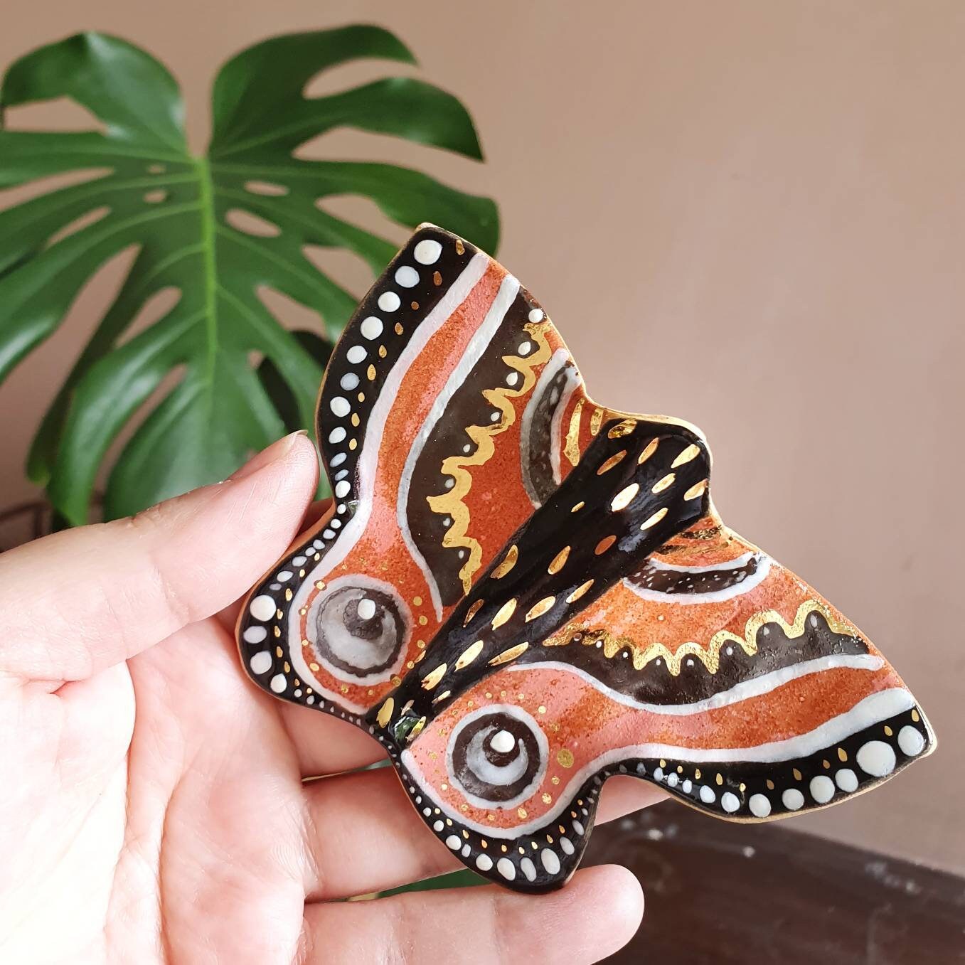 Celestial Moth Ring Dish Vintage Moth Plate Ceramic Moth | Etsy