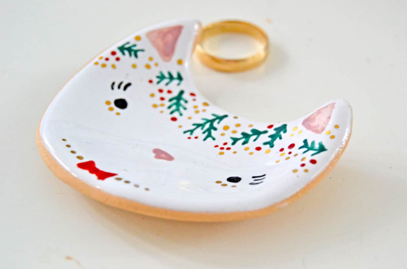 Cat Ring Dish Tiny Cat Ring Holder Ceramic Cat Dish | Etsy