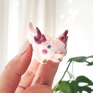 Axolotl Figurine, Ceramic Axolotl, Ceramic Sculpture, Gold Decoration ...