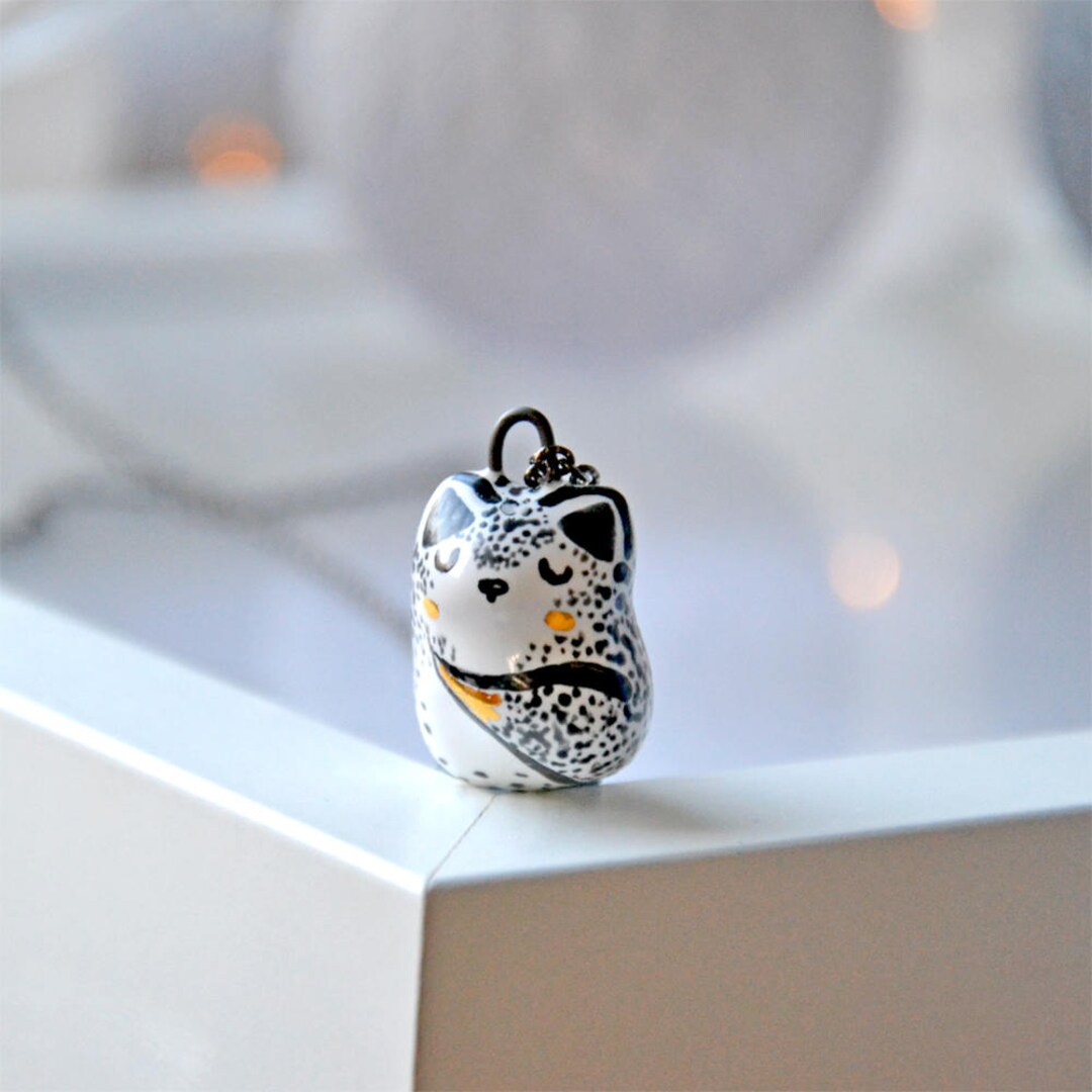 Snow Fox Necklace, Ceramic Fox, Arctic Fox, Adorable Ceramic Fox ...