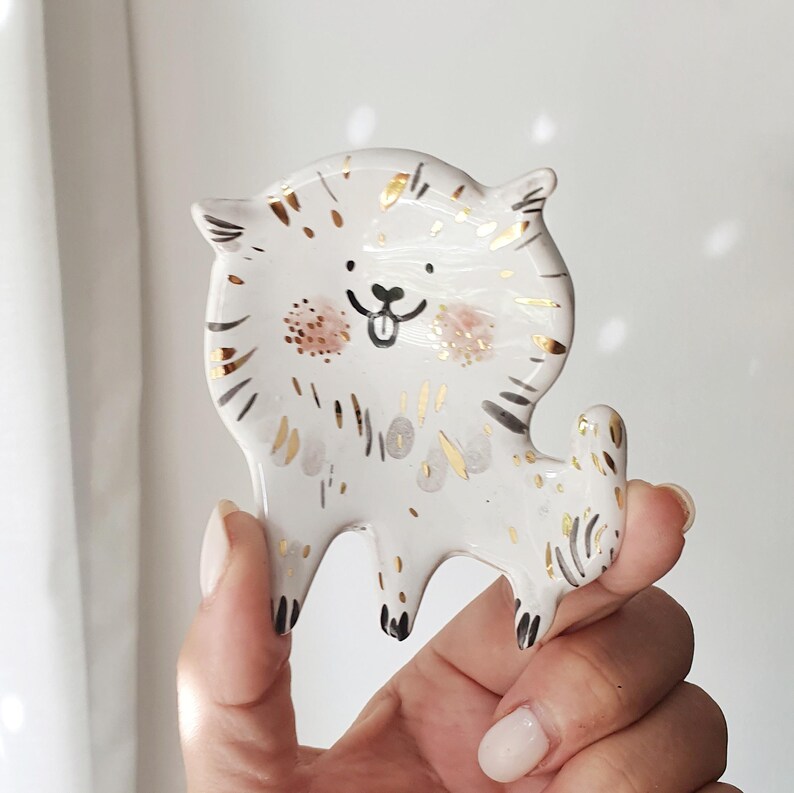 Samoyed Ring Dish, Celestial Dog Ring Dish, Galaxy Dog Trinket Dish ...