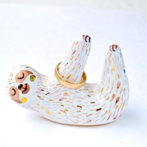 Sloth Ring Holder, Sloth Figurine, Sloth Gift Idea, Animal Figurine ...