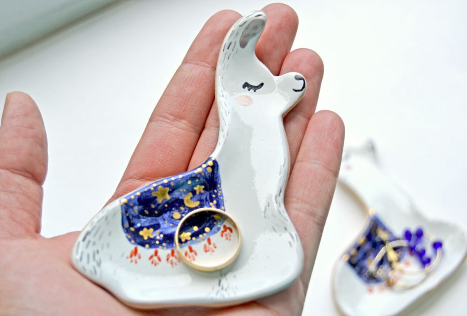 Alpaca Ring Dish, Alpaca Gift Idea, Ceramic Alpaca Jewelry Storage Idea ...