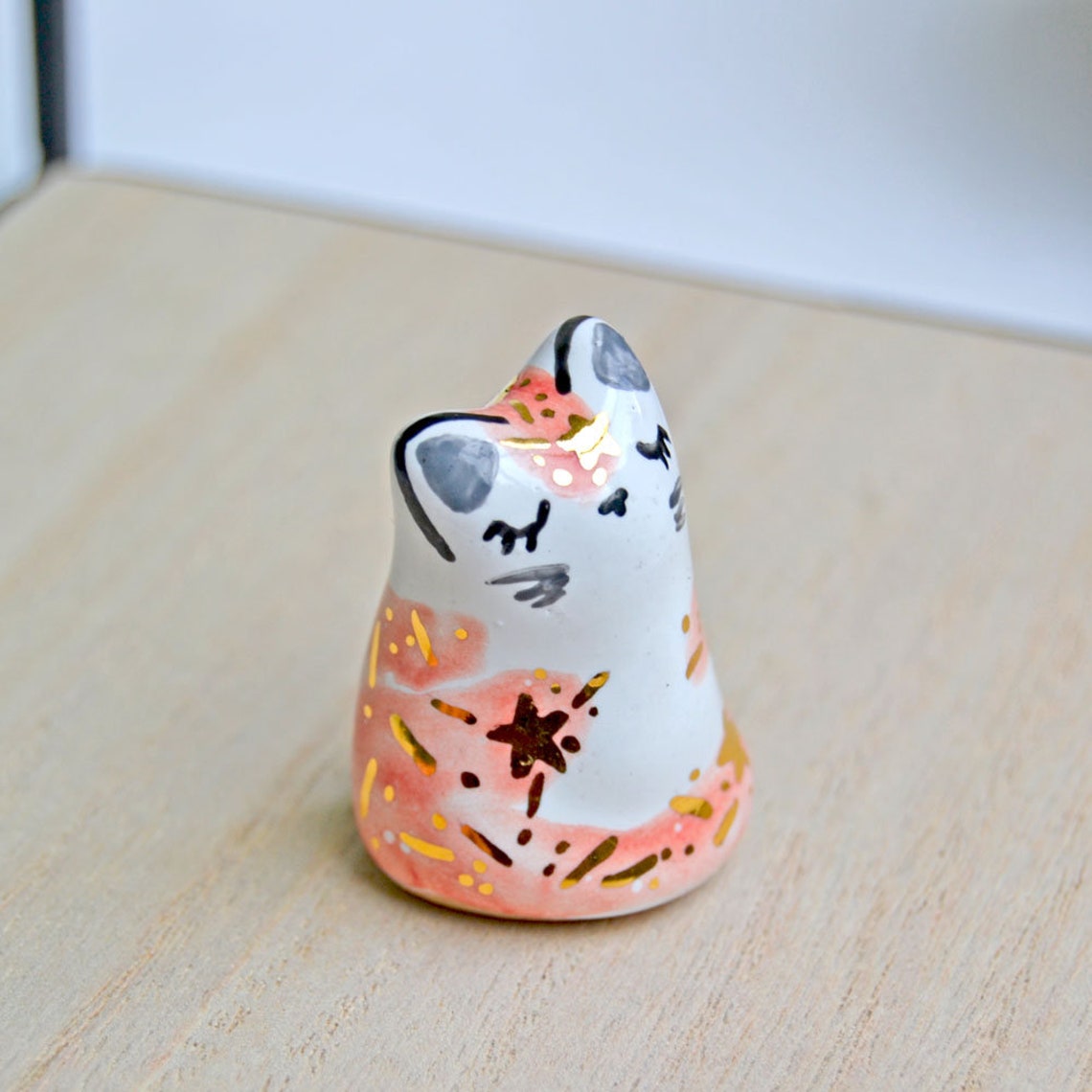 Moon Phases Cat Figurine, Celestial Cat Art, Cake Topper, Sprinkes ...