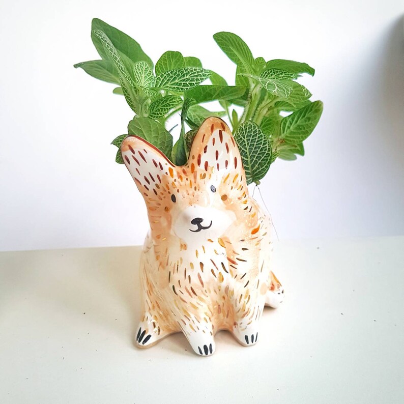 Corgi Planter Animal Planter Ceramic Dog Dog Lover Gift | Etsy