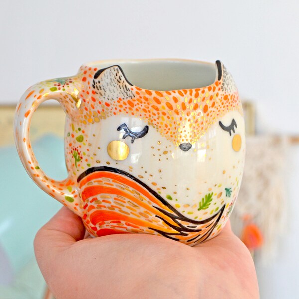 Ceramic Animal in Mug - Etsy
