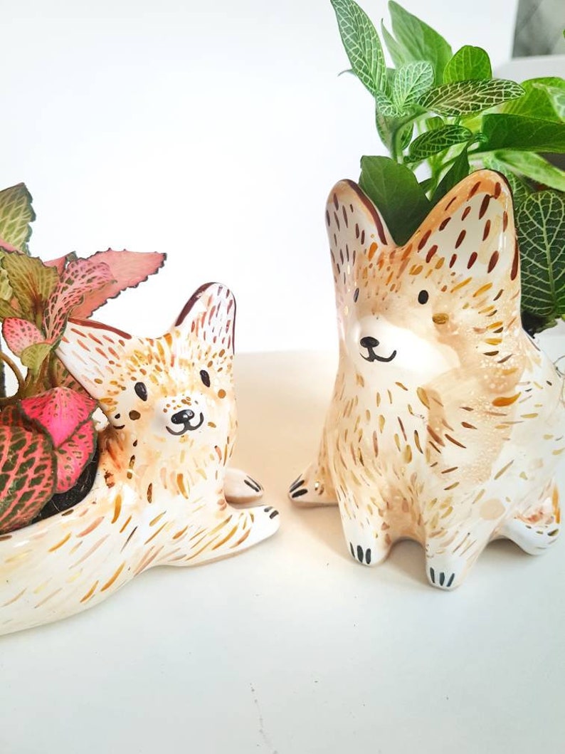 Corgi Planter Animal Planter Ceramic Dog Dog Lover Gift | Etsy