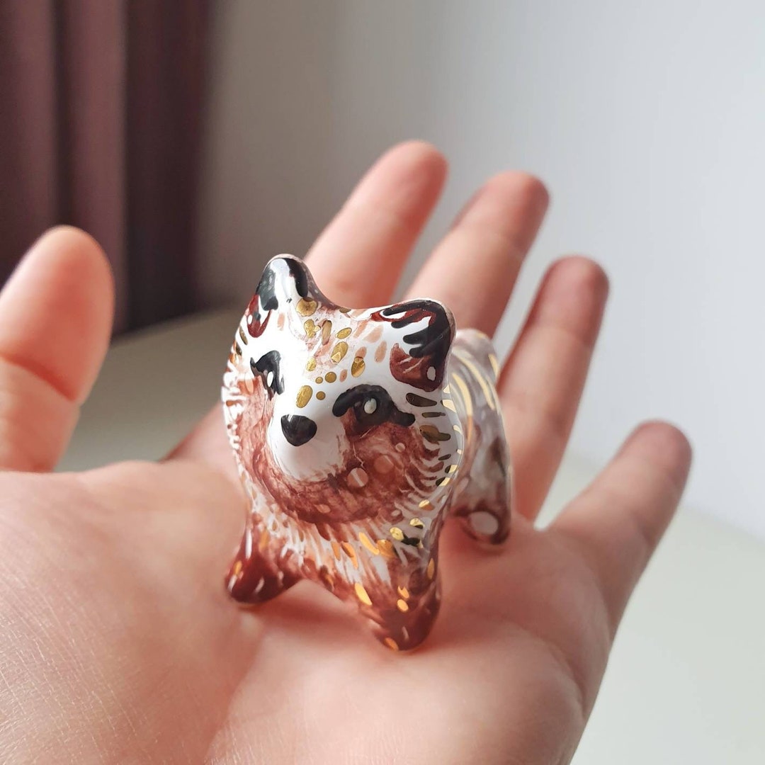Raccoon Dog Figurine, Ceramic Raccoon Dog, Hondo-tanuki Figurine ...