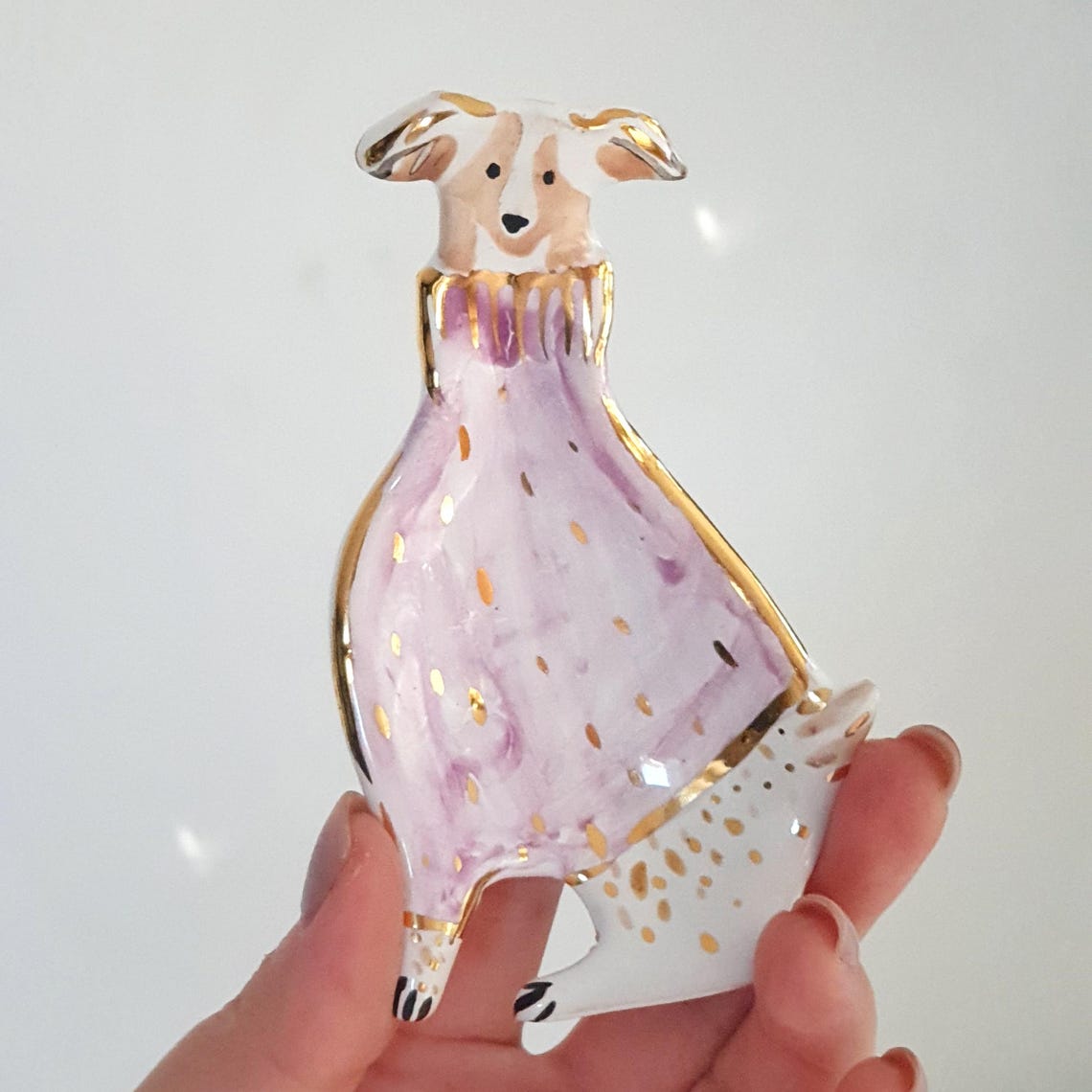 Whippet Ring Dish, Celestial Dog Ring Dish, Dog Trinket Dish, Ceramic ...