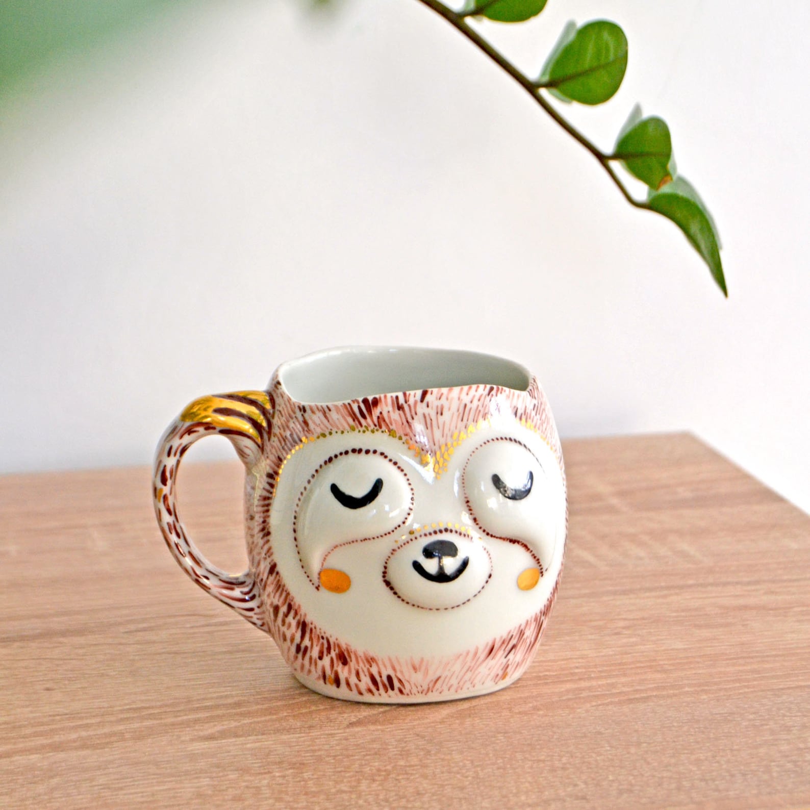 Sloth Mug Porcelain Mug Sloth Coffee Mug Animal Mug - Etsy