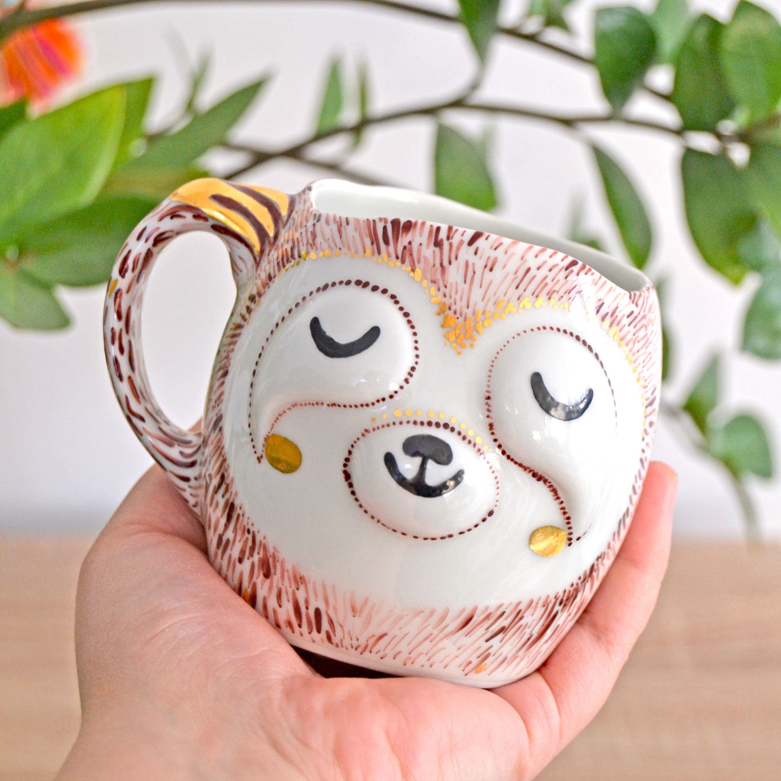 Sloth Mug Porcelain Mug Sloth Coffee Mug Animal Mug - Etsy