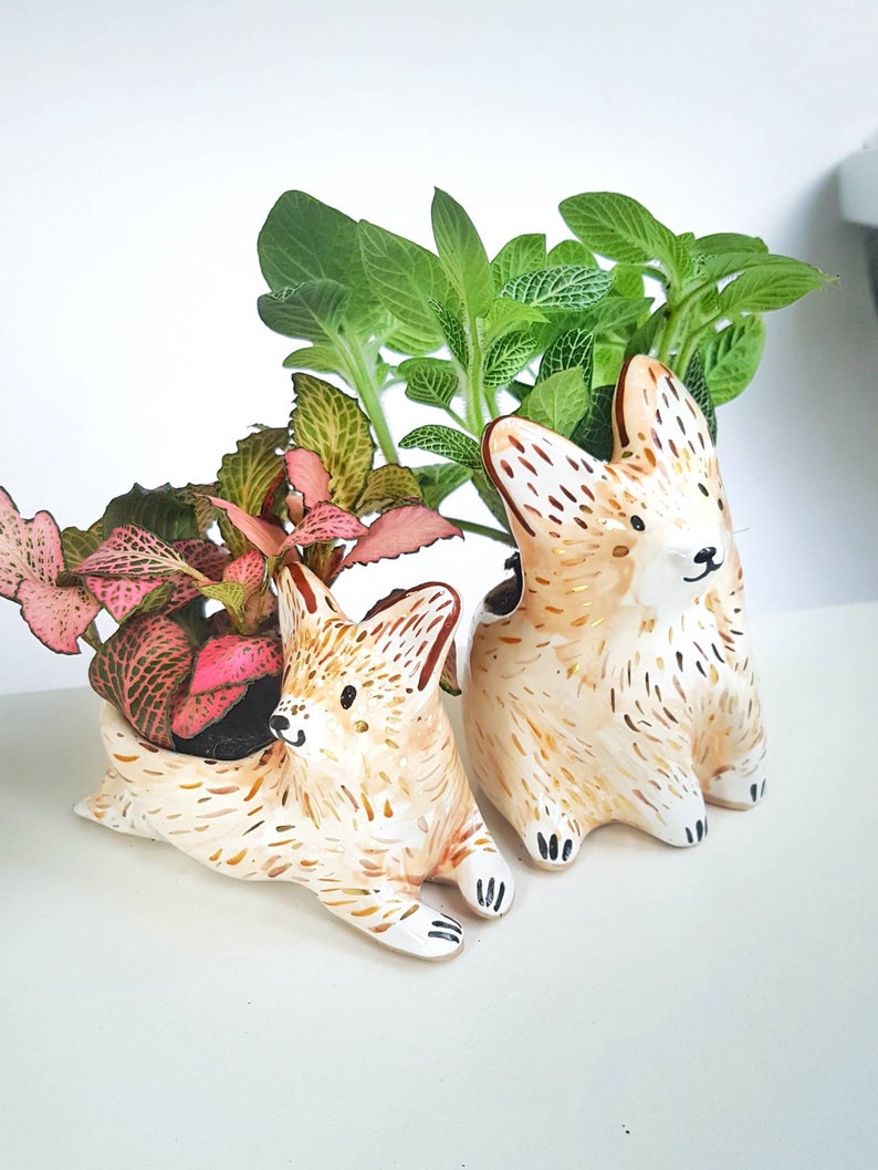 Corgi Planter Animal Planter Ceramic Dog Dog Lover Gift | Etsy