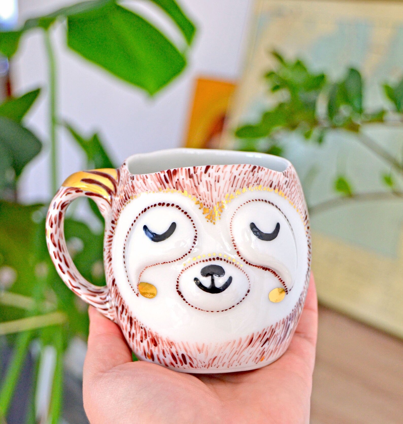 Sloth Mug Porcelain Mug Sloth Coffee Mug Animal Mug - Etsy